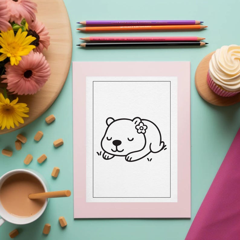 Capybara Adventures – Printable Coloring Book for Kids | 16 A4 Pages ...