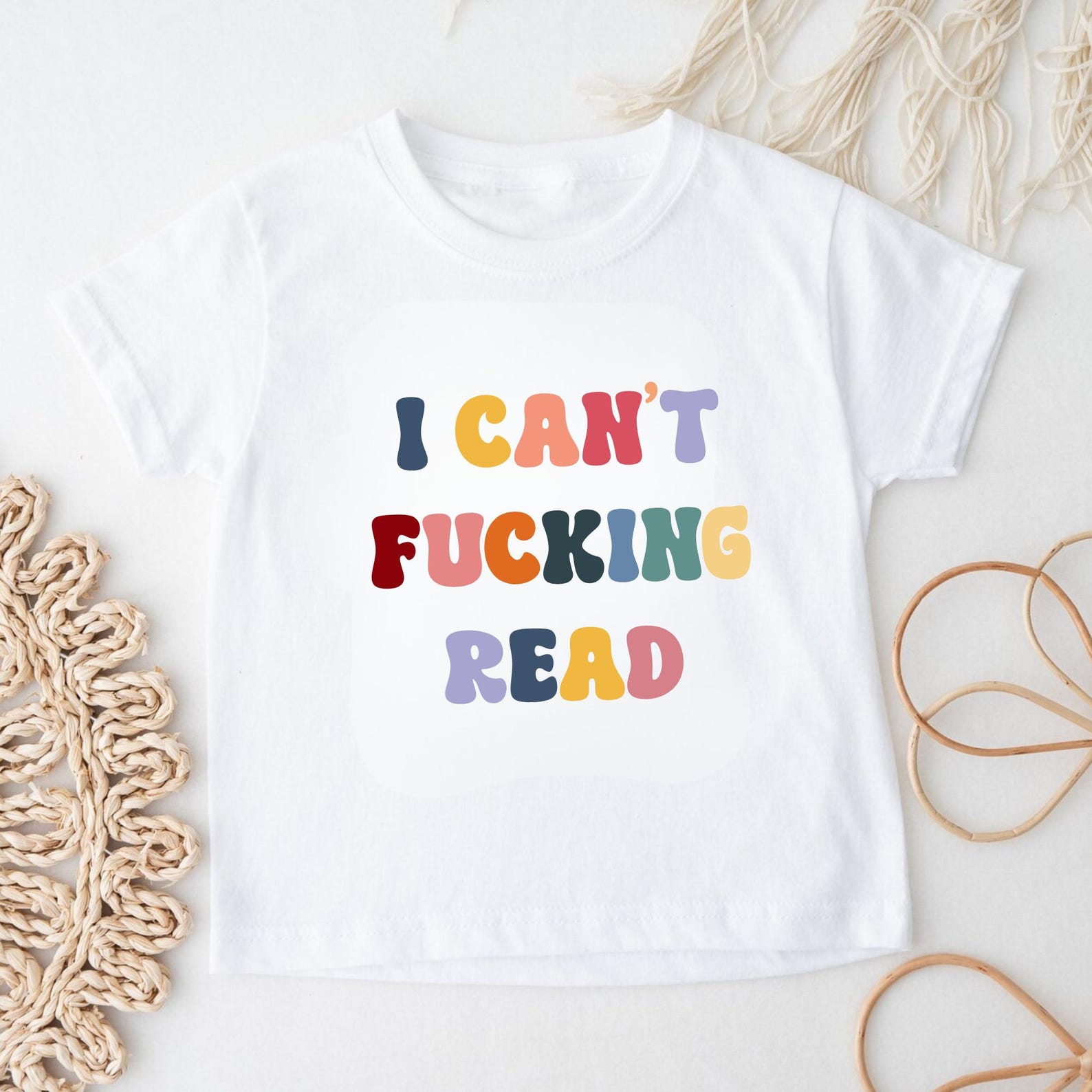 Sarcastic Kids Tee, Funny Toddler Graphic Shirt, "i Can't Read" - Etsy