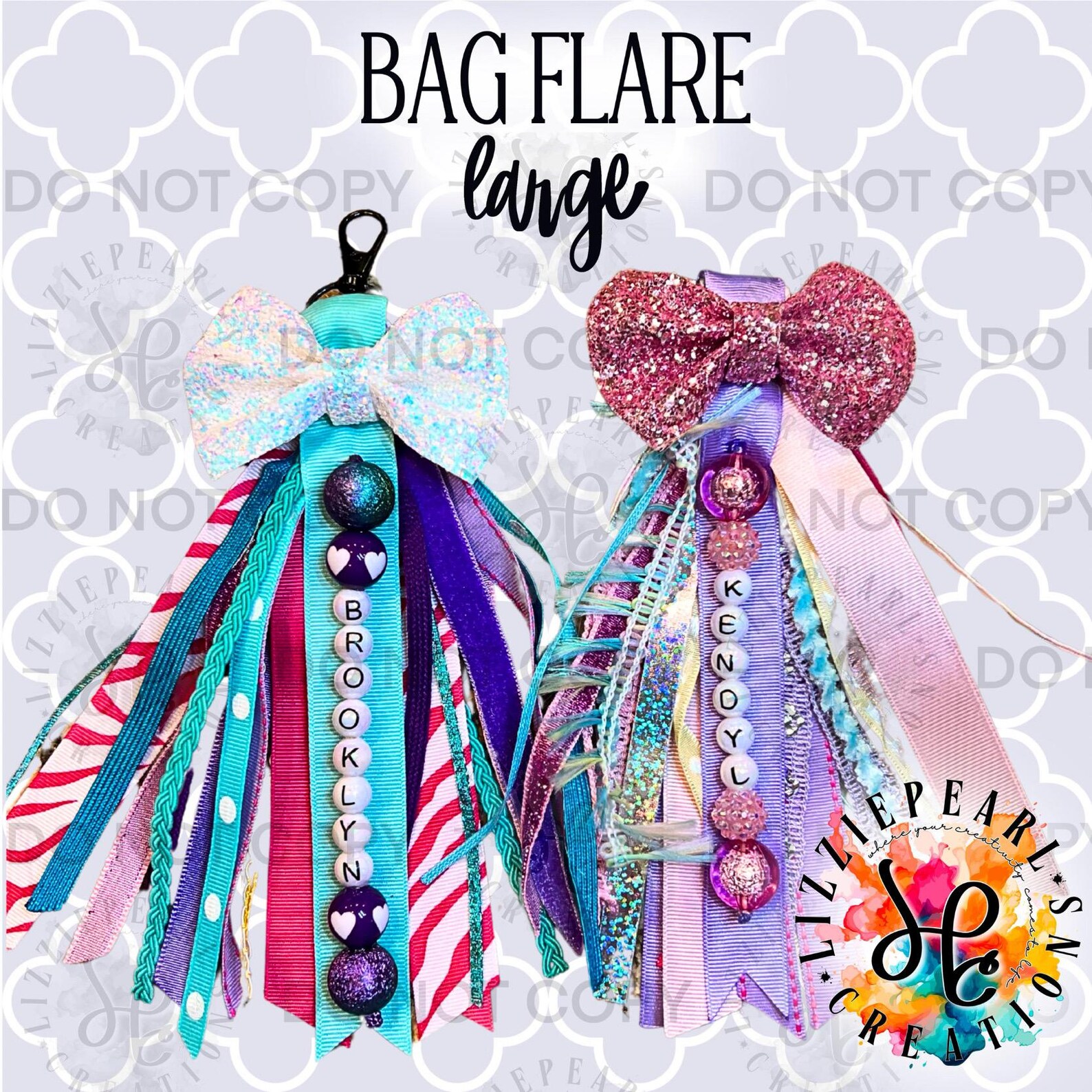 Backpack Ribbon Zipper Tags, Large. Showcase Your Personal Style, Team ...