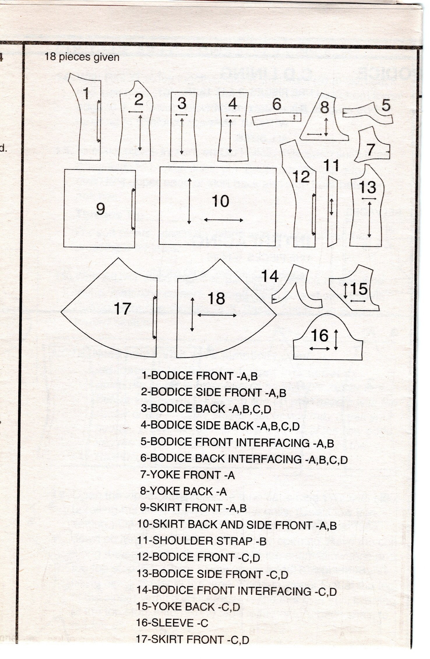 Womens Simplicity Sewing Pattern 1103 Dress With Bodice and - Etsy UK