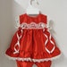 Baby Girl Dress Outfit Red White for Newborn Coming Home, First ...