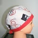 Nurse Cap Surgical Scrub Hat Red White Black Color Tie Back - Etsy