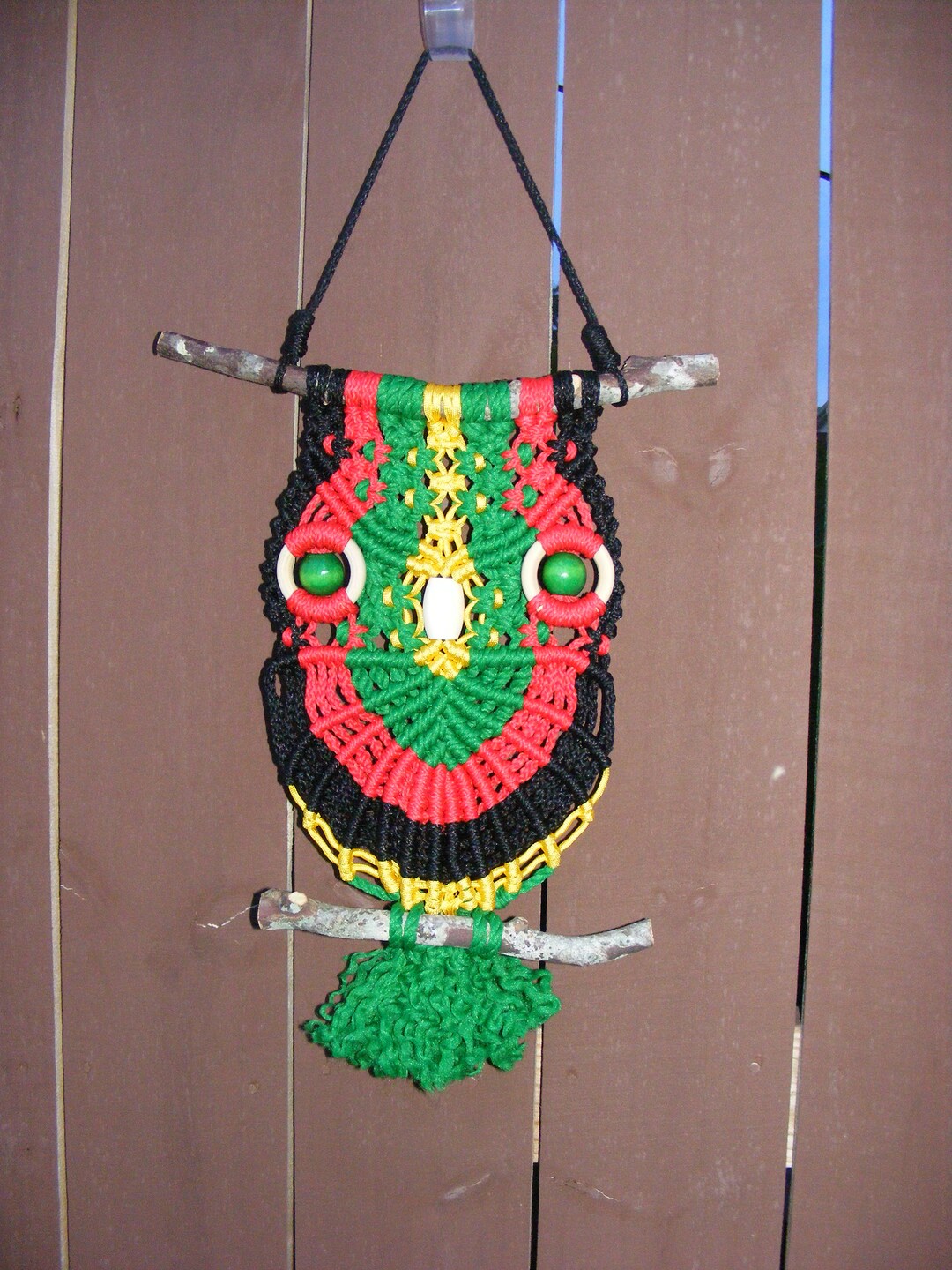 Rasta Owl Made in Macrame Hippie Decor Wall Hangings-ships Free - Etsy