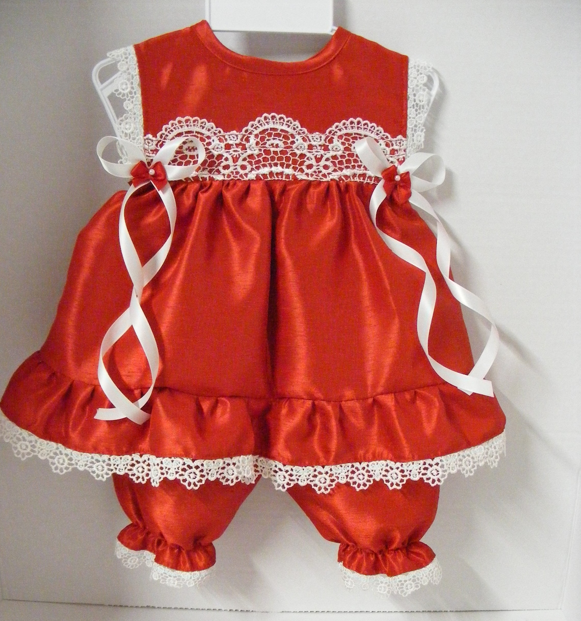 Baby Girl Dress Outfit Red White for Newborn Coming Home, First ...