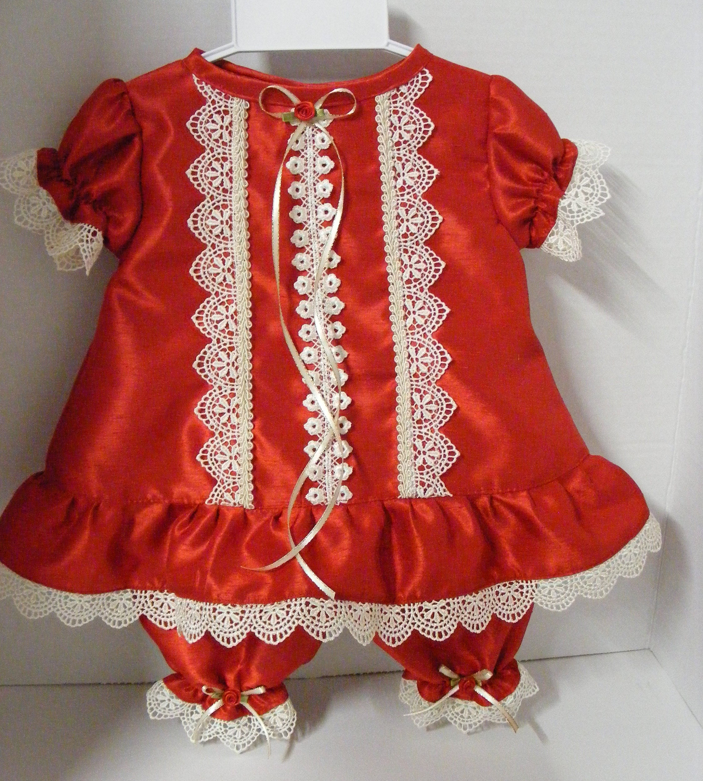 Baby Girl Outfit Red and Beige for Newborn Coming Home or First ...