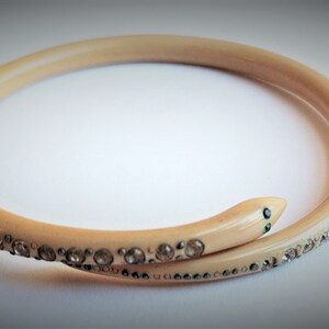 Art Deco Snake Celluloid Stacking Arm Bangle Flapper Bracelet 1920s ...