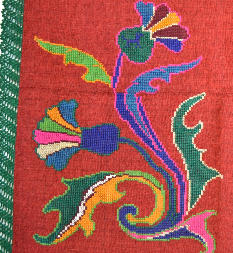 Antique Romanian Bed Cover Transylvania Hand Woven Wool Coverlet Throw ...