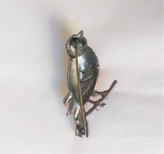 Rare antique red bird brooch - Victorian enameled bir… - Gem