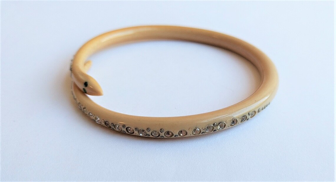 Art Deco Snake Celluloid Stacking Arm Bangle Flapper Bracelet - Etsy