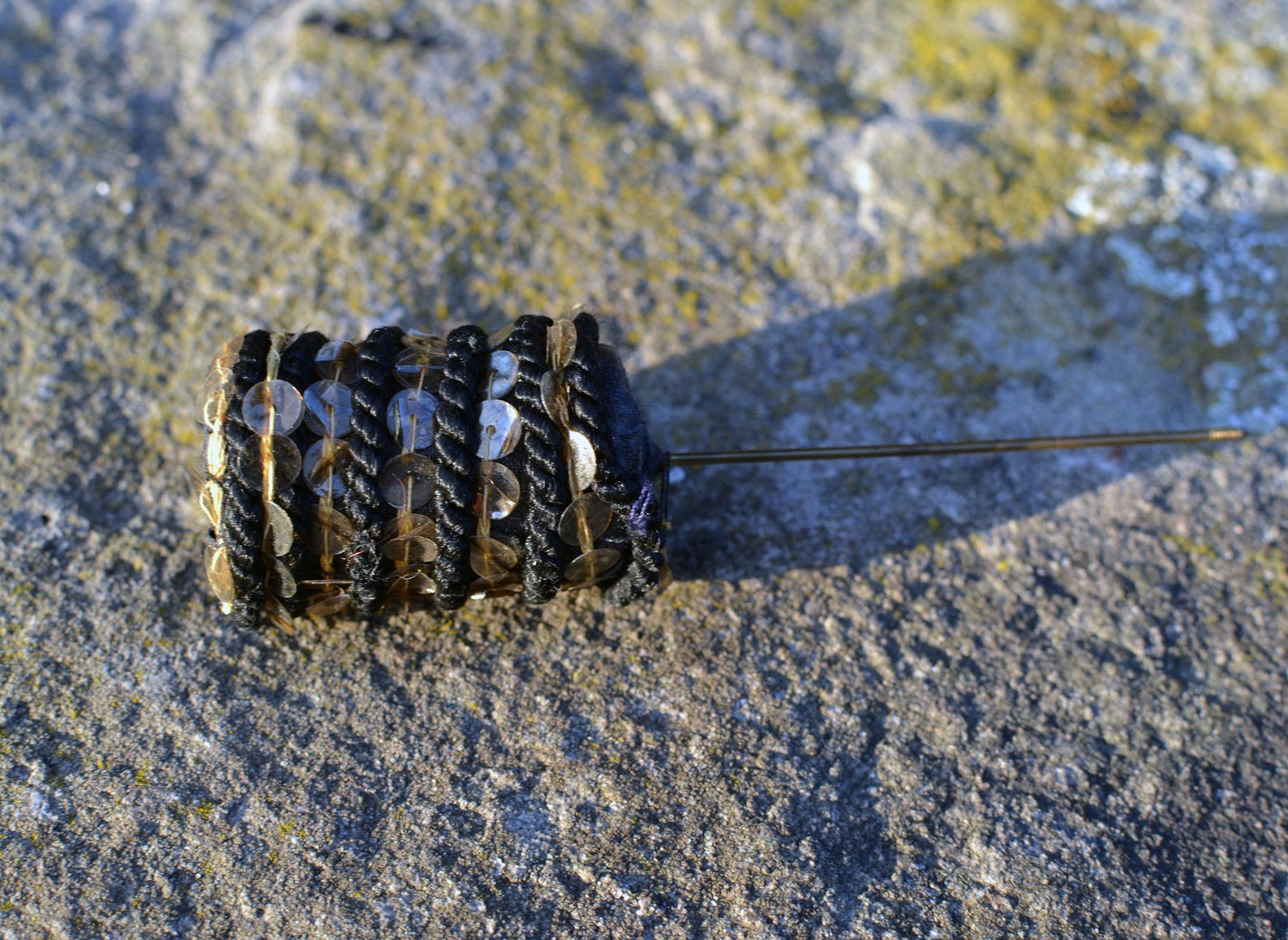 Vintage 1930 1940 Hat Pin / Art Deco Hat Pin/ Black Rope Old - Etsy