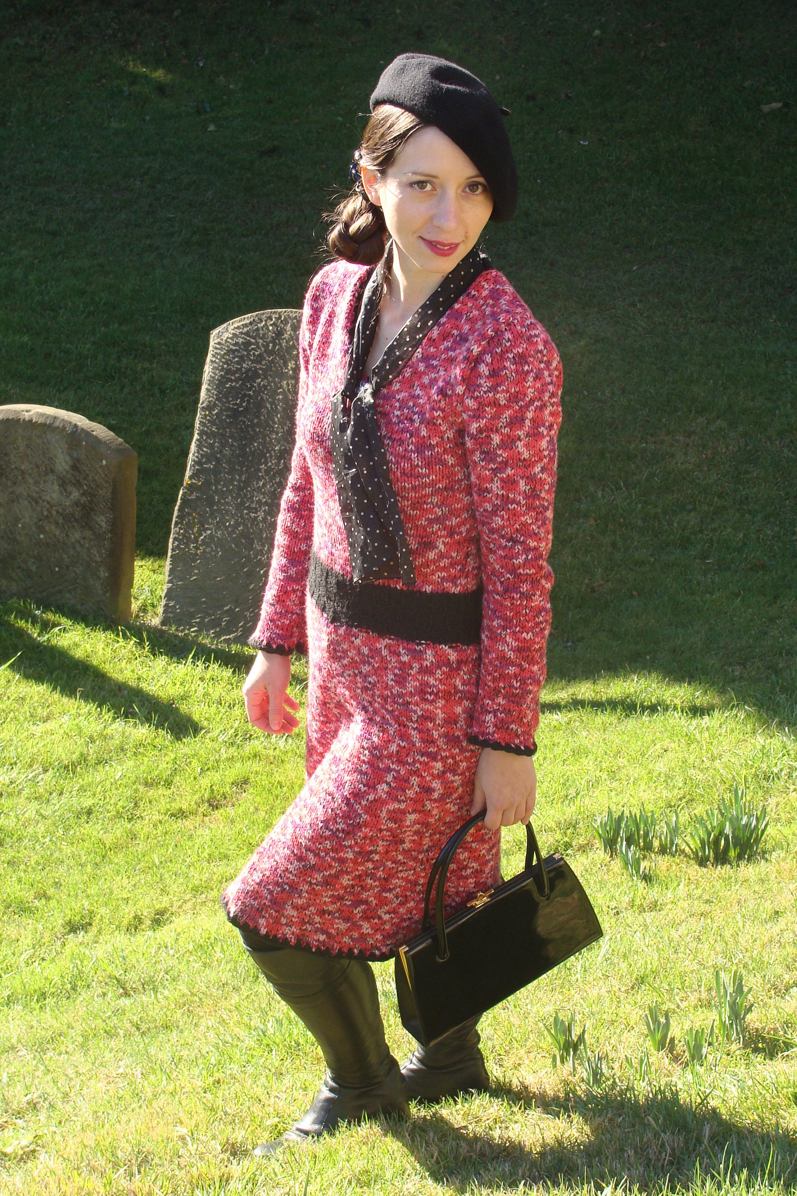 Bonnie and Clyde Style Dress Hand Knitted Retro Dress 1960 Does 1930s ...