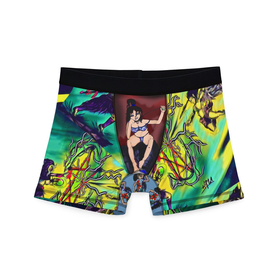 Funky Men's Boxers - Vibrant Anime Print, Comfortable Underwear for ...