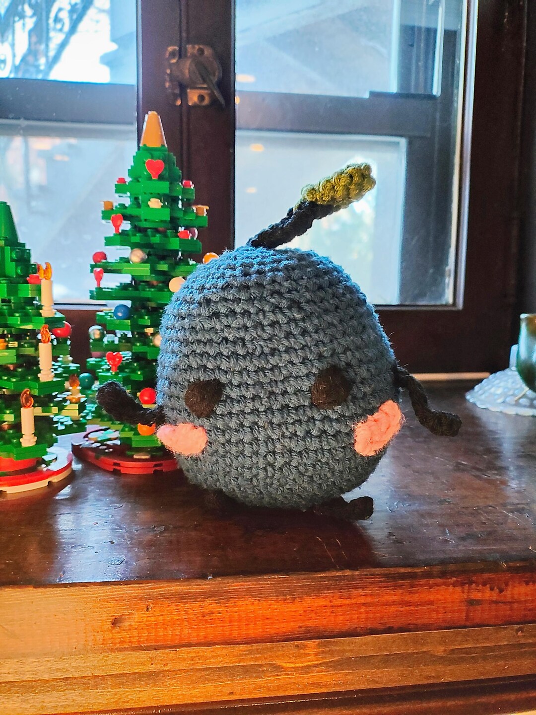 Blue Junimo With Green Leaf - Etsy