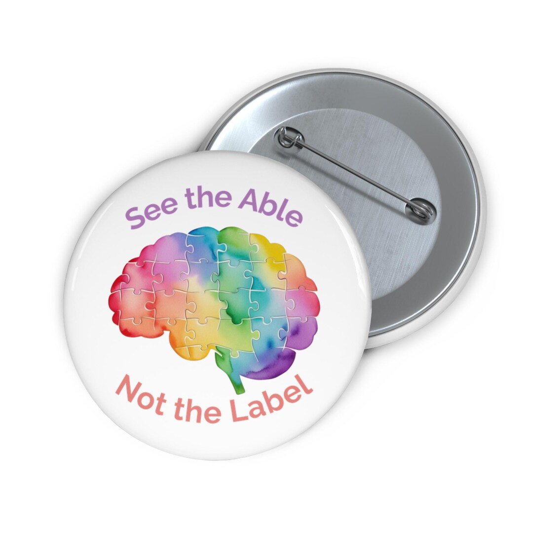 Autism Awareness Pin Neurodiversity Advocacy Button Inclusion Support ...