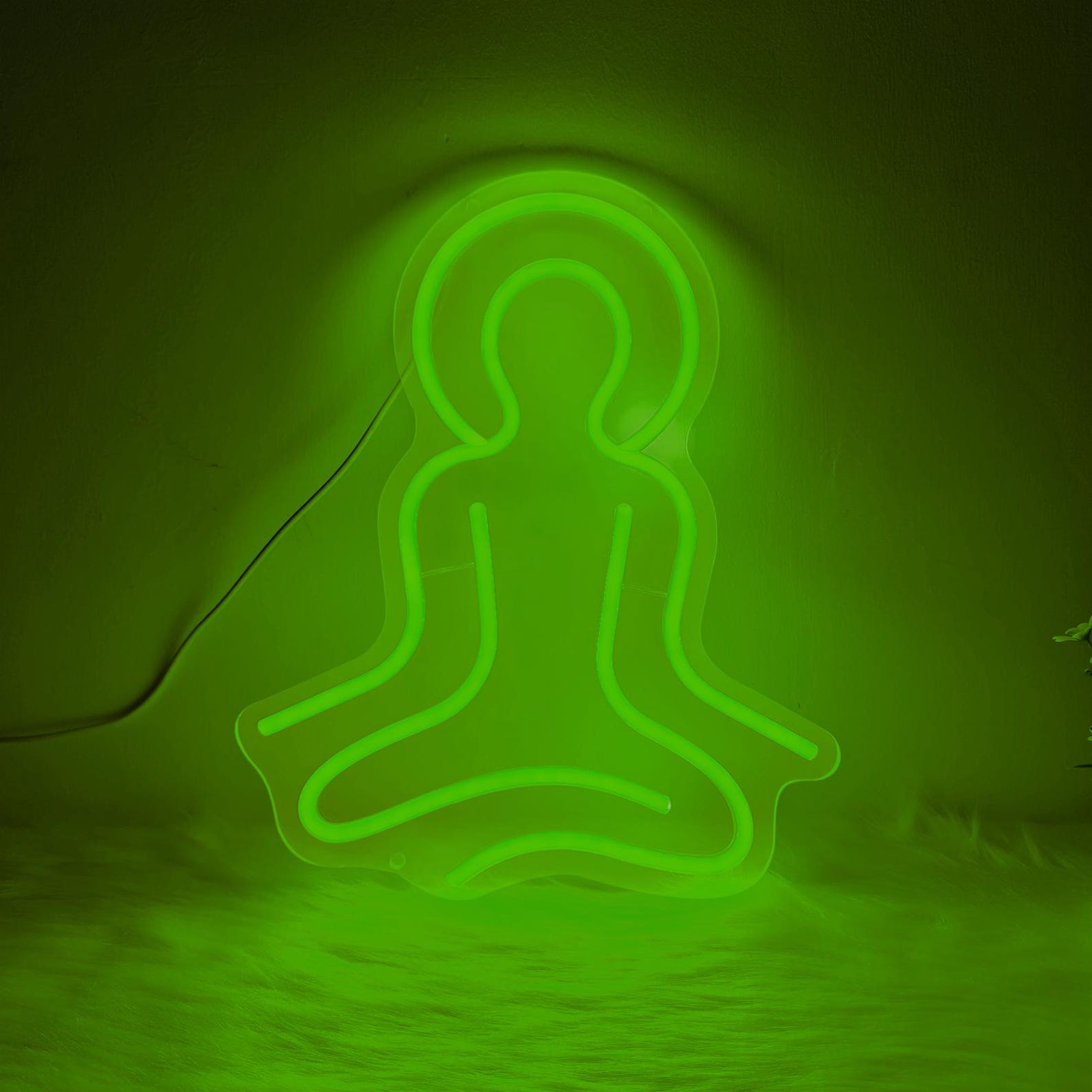 Yoga Buddha Neon Sign, LED Meditation Wall Art, Yoga Room Decor ...