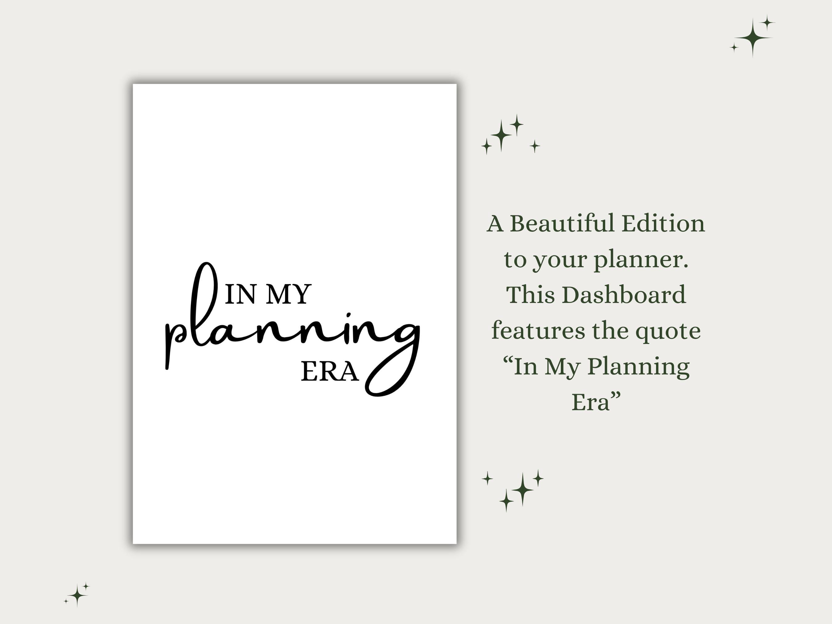 Printable Planner Dashboard | A5 Planner Dashboard | Aesthetic ...