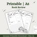 Reading Log Printable | Book Review Tracker | A5 Planner Inserts | Book ...