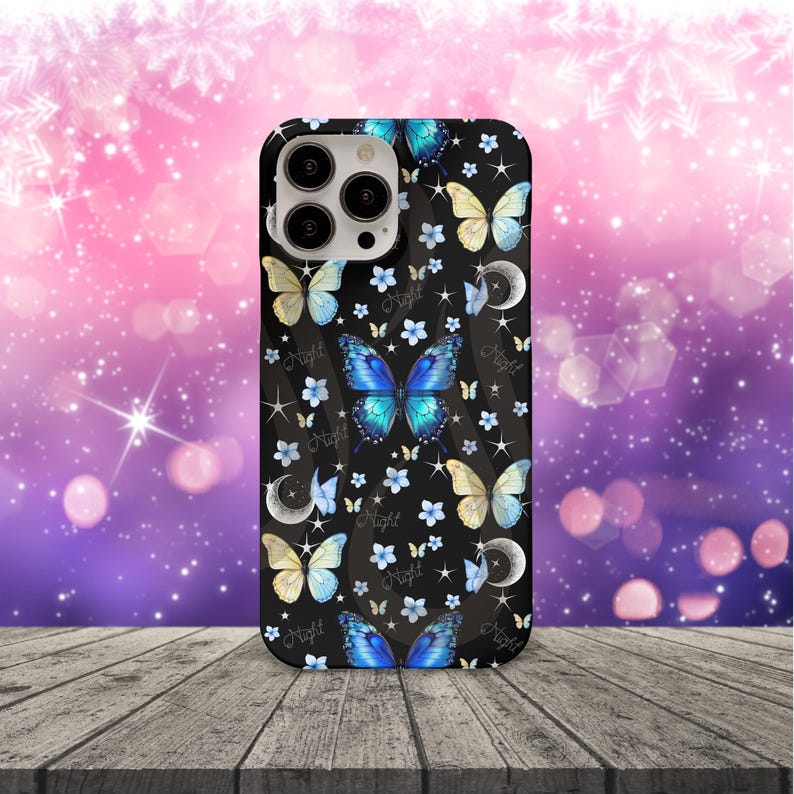 Night Flutters Seamless Pattern | Moon & Butterfly Digital Design ...
