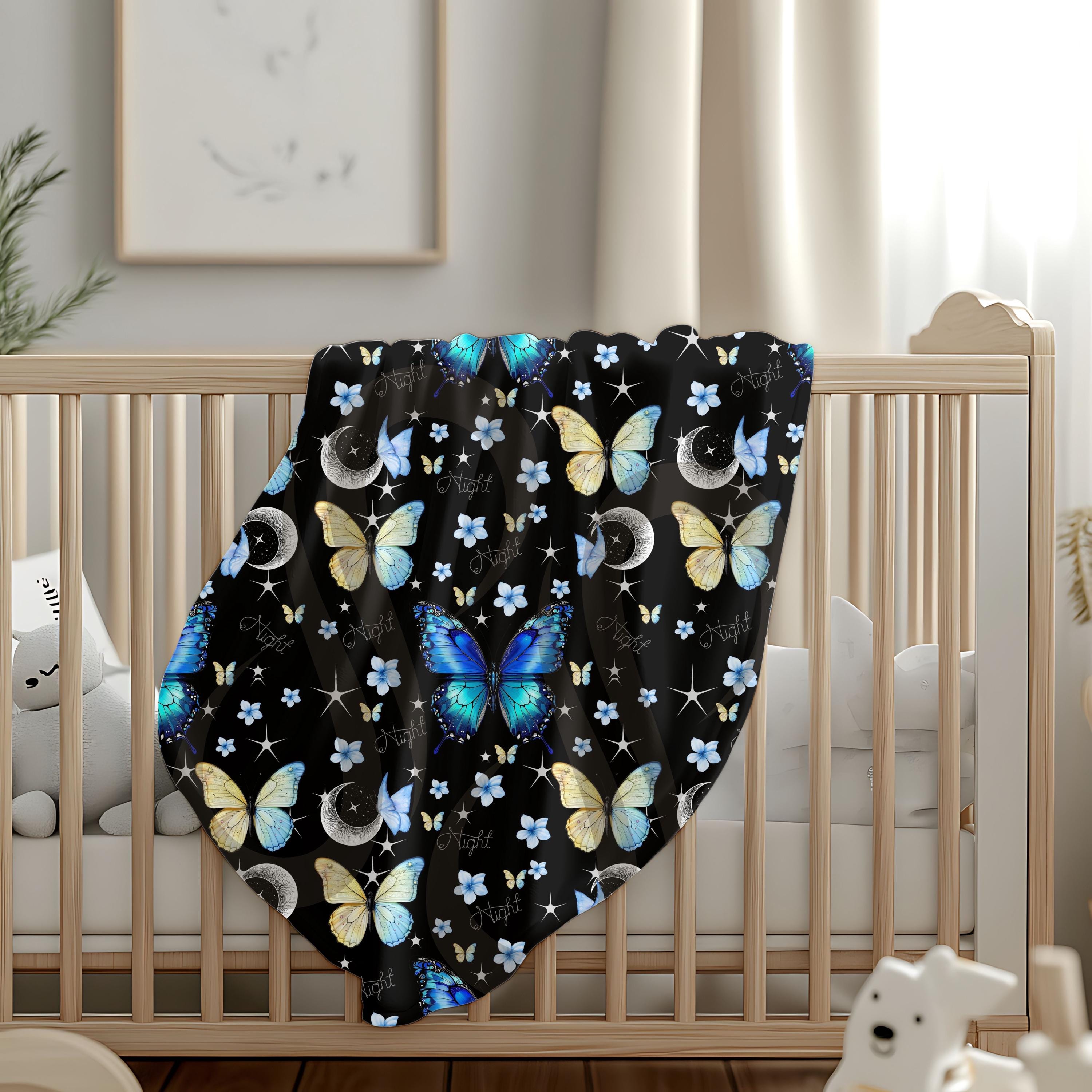 Night Flutters Seamless Pattern | Moon & Butterfly Digital Design ...