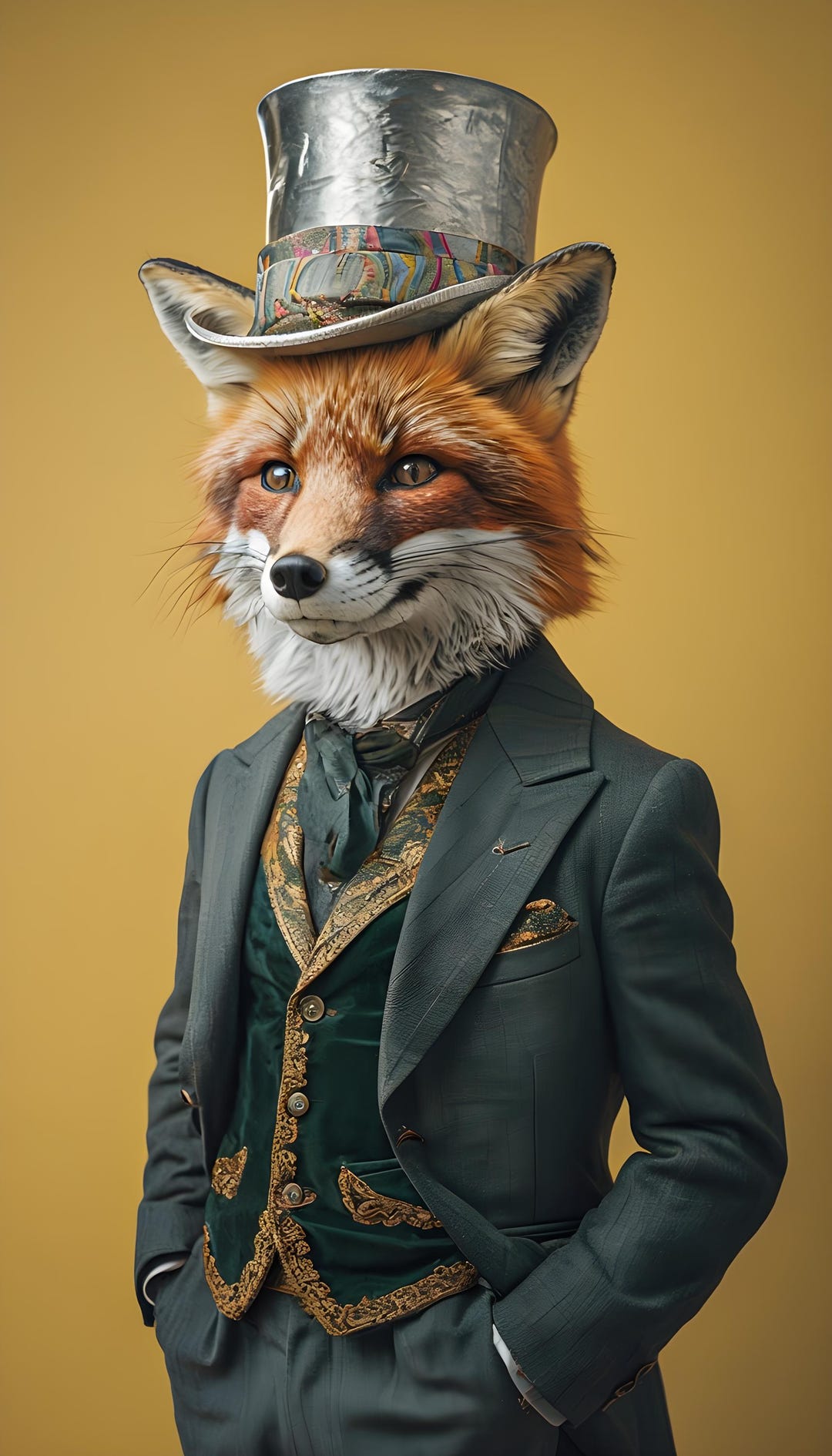 Dapper Fox Victorian Portrait – Elegant Anthropomorphic Animal Art | Digital Download | Stylish ...