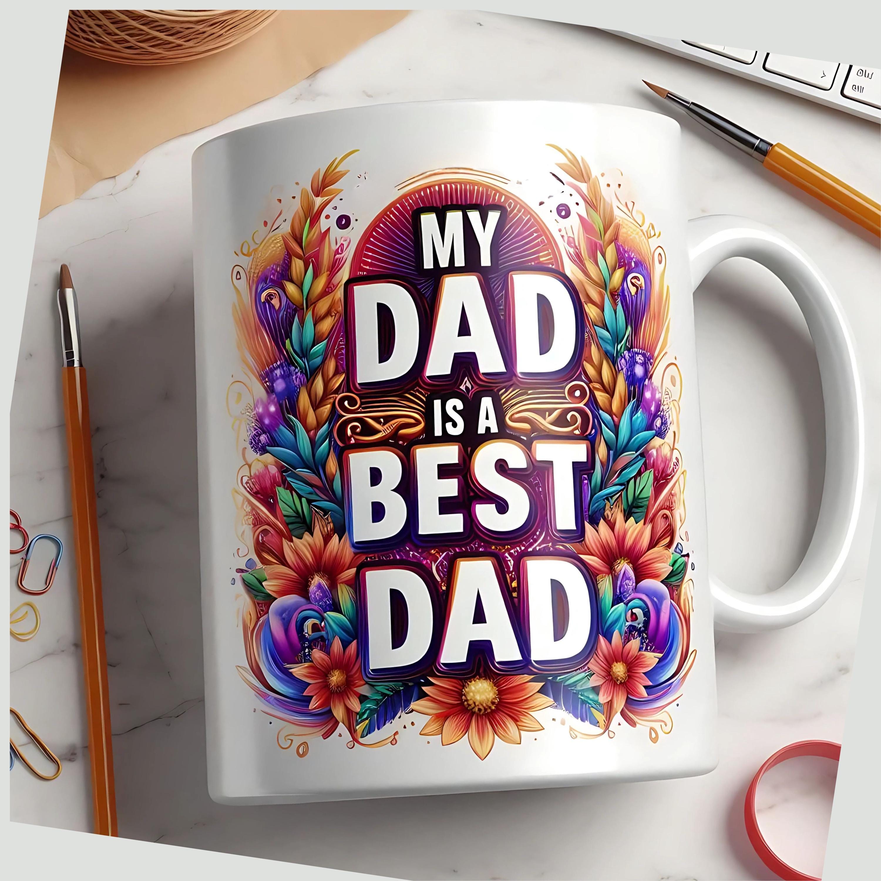 Fathers Day Mug Wrap Bundles of 8 Designs, Wrap 11oz 3D Mug Template ...
