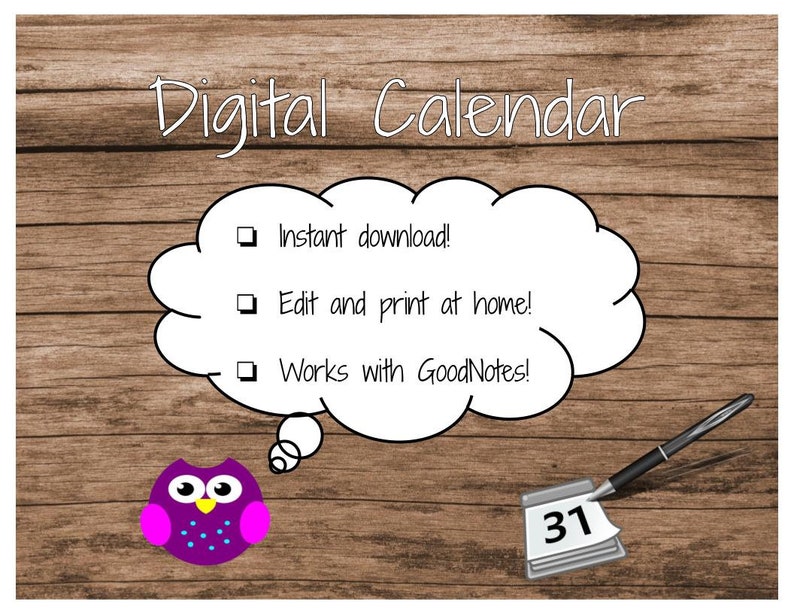 January 2026 Calendar: Penguin Theme, Printable & Editable (digital ...