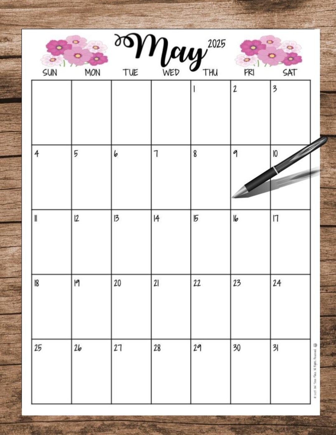 NEW!! *MAY 2025 Calendar * EDITABLE! Printable! Instant Digital ...