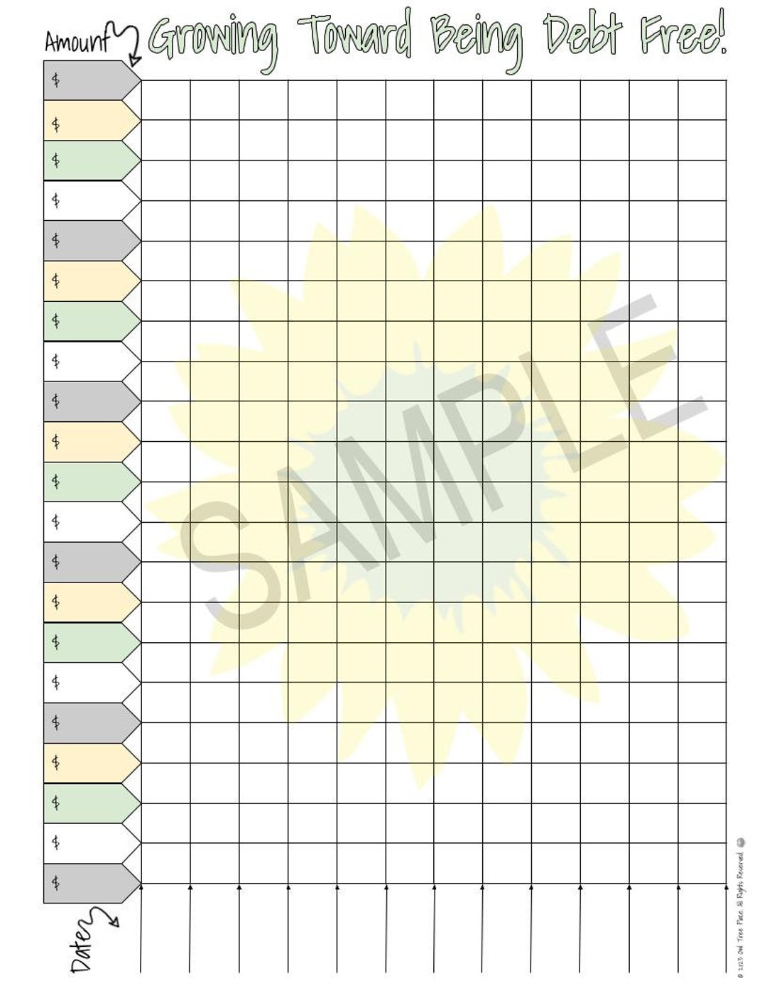 Debt Payoff Tracker - Sunflower - Digital Download, PDF, PNG, JPG ...