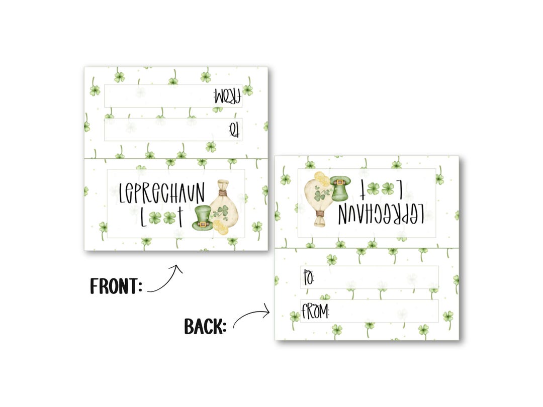 Leprechaun Loot Treat Bag Topper, St Patricks Day Printable Bag Topper ...