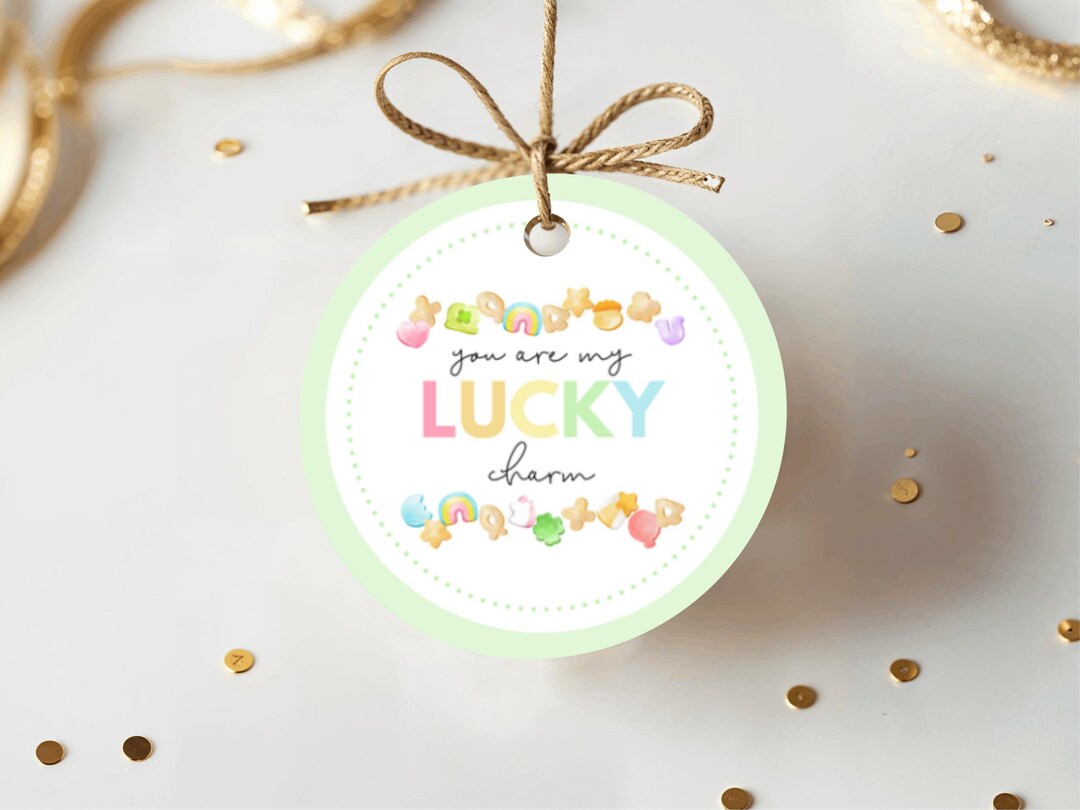 St Patricks Day Tag, You Are My Lucky Charm Tag, Printable Gift Tag - Etsy