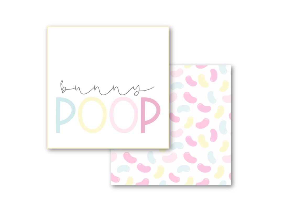 Bunny Poop Tag, Printable Easter Gift Tag, Easter Cookie Tag - Etsy