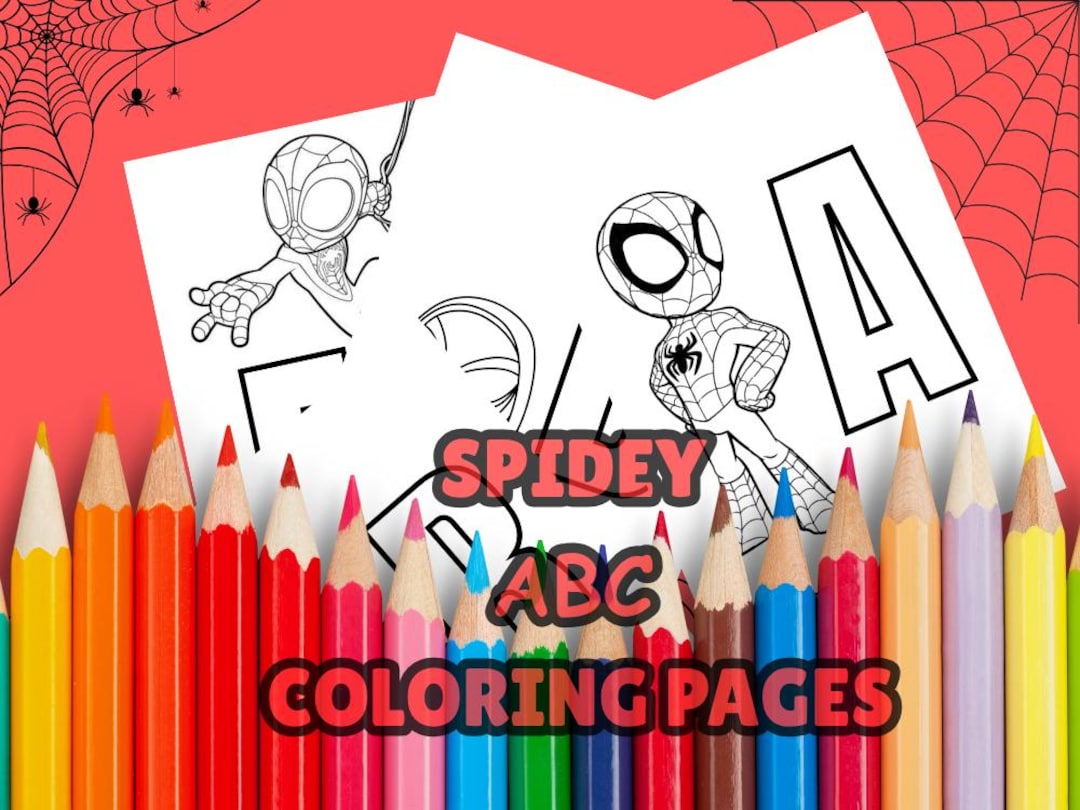 Spiderman ABC Coloring Book for Kids | Superhero Alphabet Activity ...