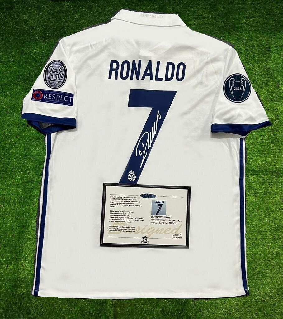 Cristiano Ronaldo SIGNED Real Madrid Ucl Final 2017 Home WINNERS ...
