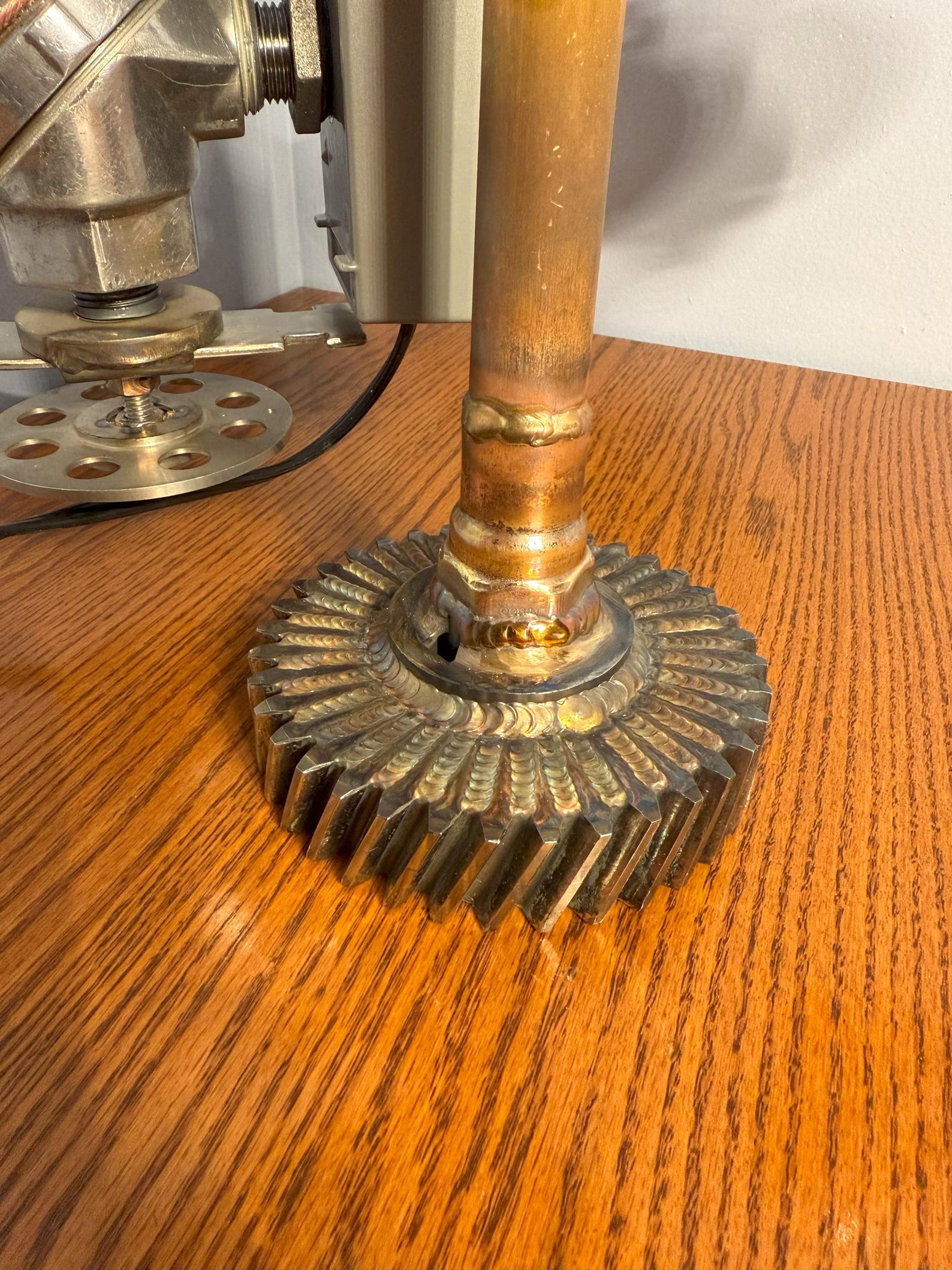 Steampunk Skull Lamp – Industrial Desk Light – Handmade Metal Art ...