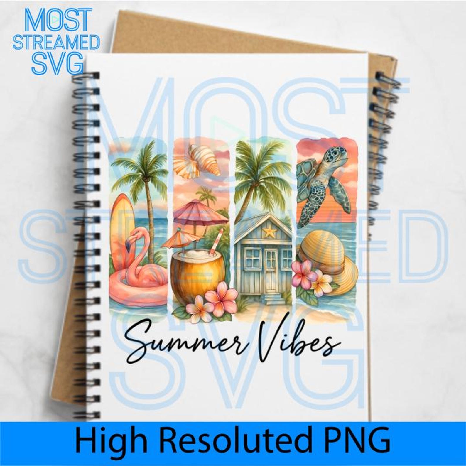 Summer Vibes PNG Retro Summer Png Beach Scene Sublimation PNG Summer ...