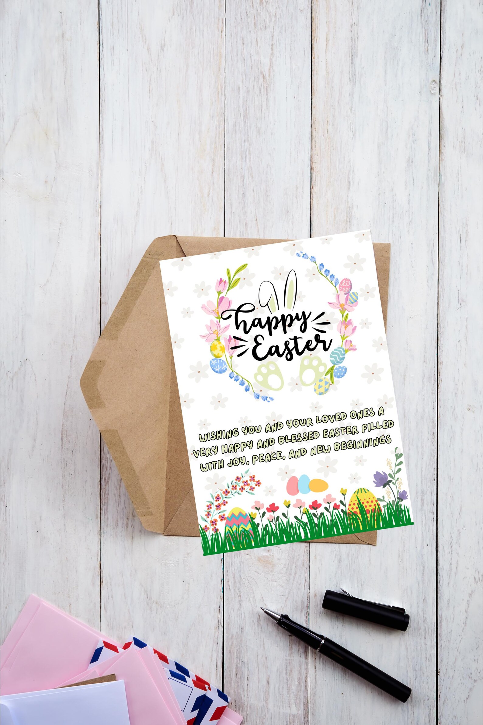 Fun Easter Card for Kids & Families – Printable PDF – Cute, Colorful ...