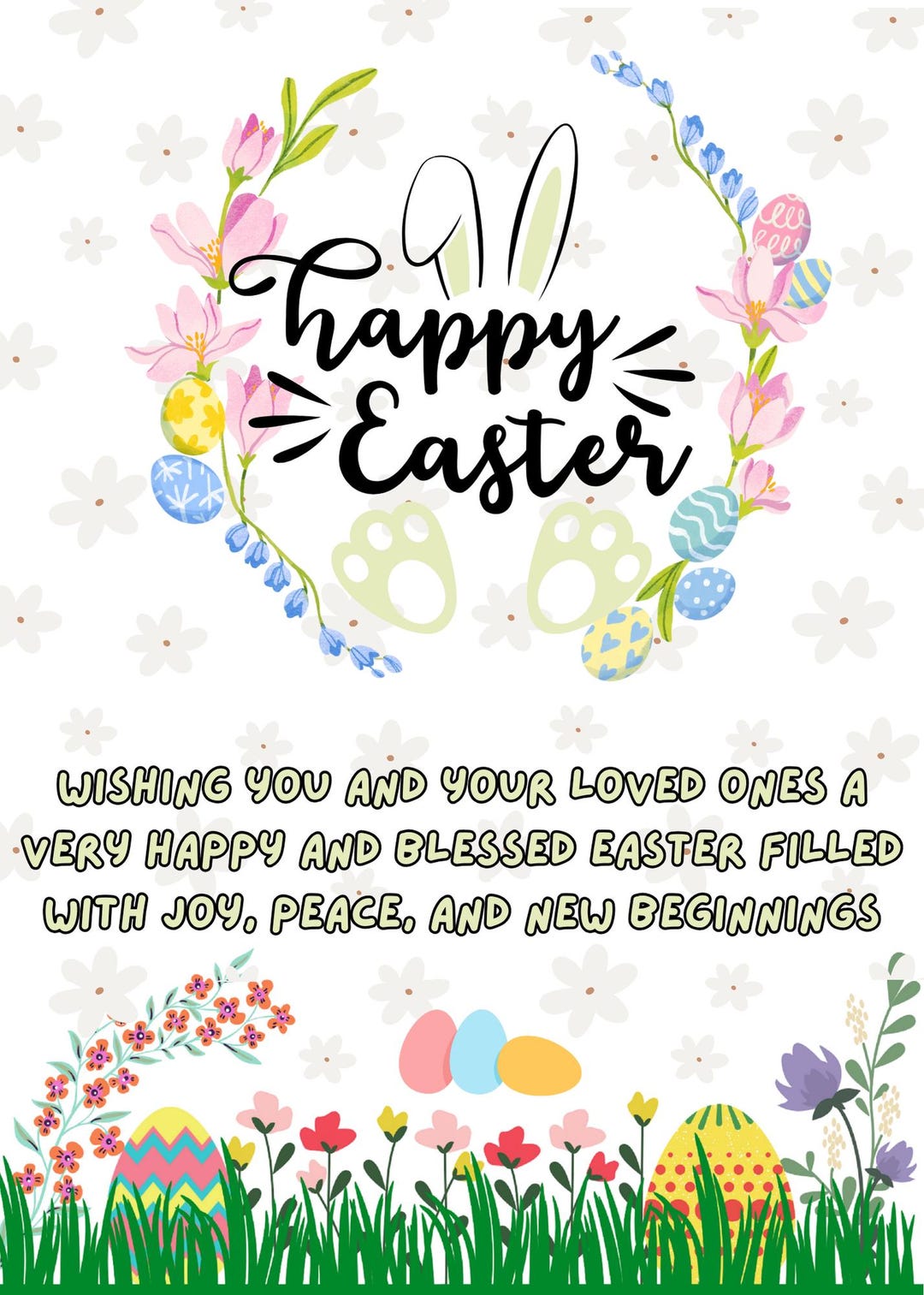 Fun Easter Card for Kids & Families – Printable PDF – Cute, Colorful ...