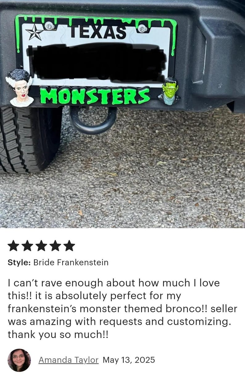 Handmade Universal Monsters Bride of Frankenstein Glow in the Dark ...