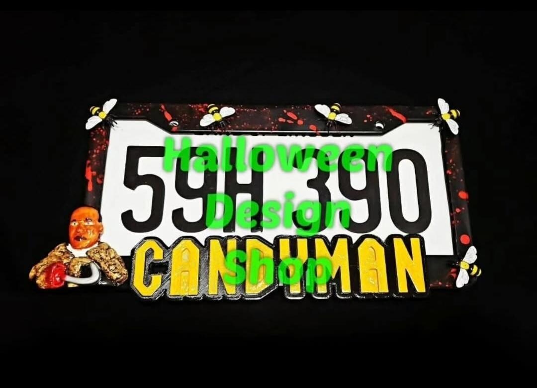 Handmade Candyman License Plate Frame Halloween Horror - Etsy