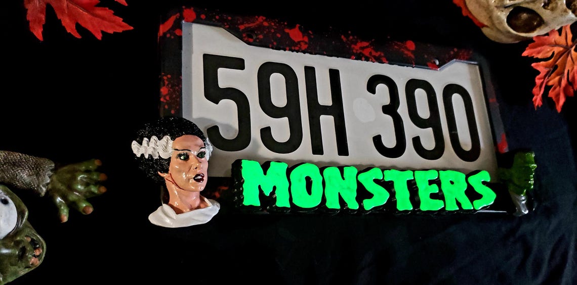 Handmade Universal Monsters Bride of Frankenstein Glow in the Dark ...