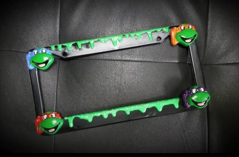 Handmade Glow in the Dark Slime License Plate Frame Halloween Decor ...