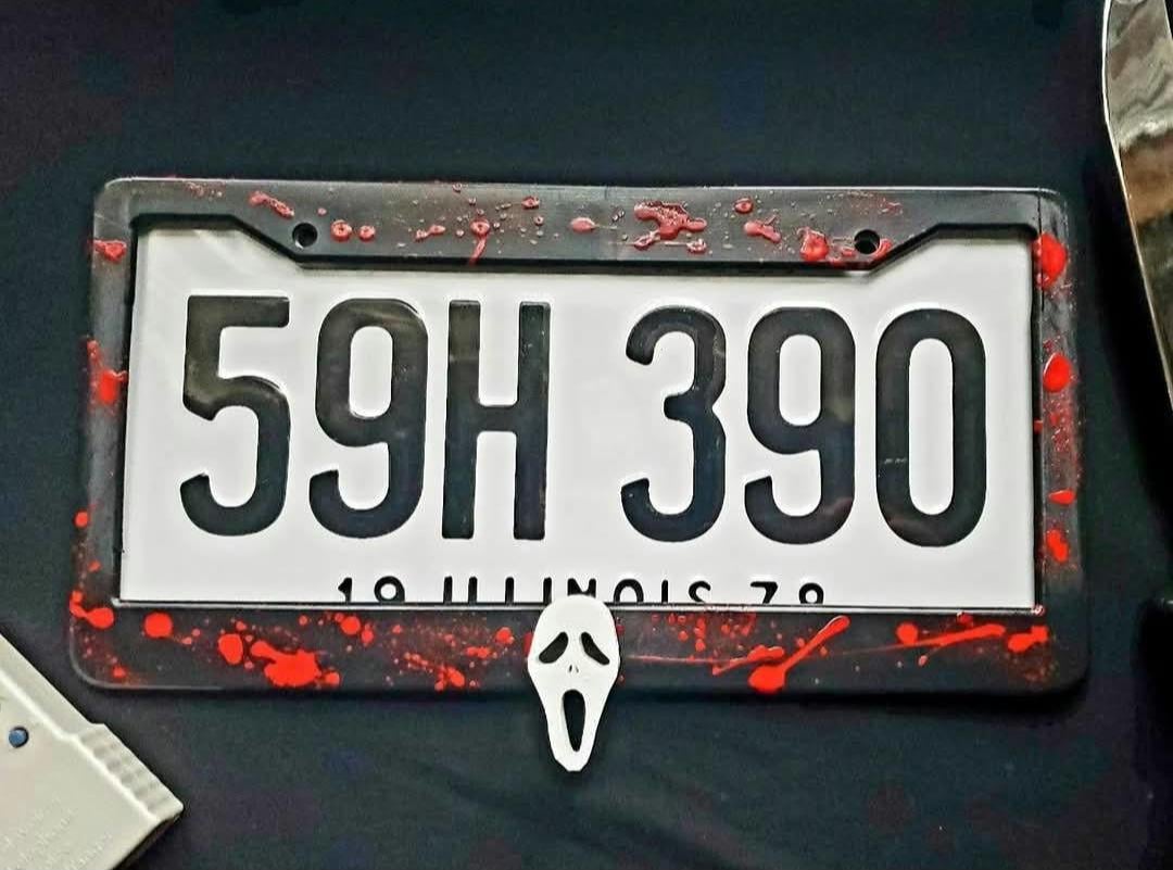 Handmade Ghost Mask License Plate Frame Halloween Horror - Etsy