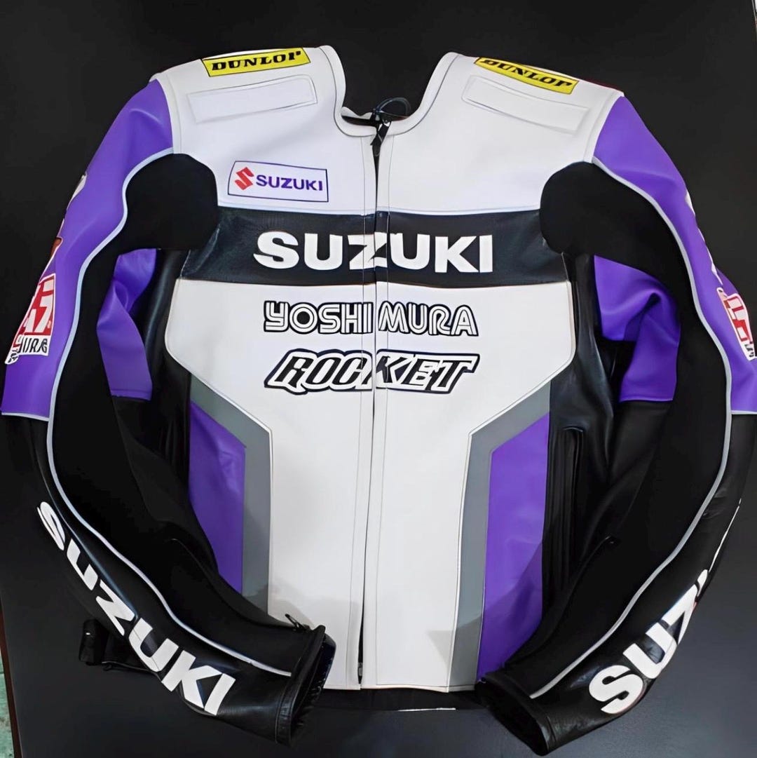 Suzuki Motorcycle Racing Leather Jacket: Yoshimura Rocket Motogp Biker ...