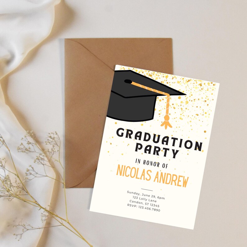 Graduation Invitation, Grade Invite - Etsy
