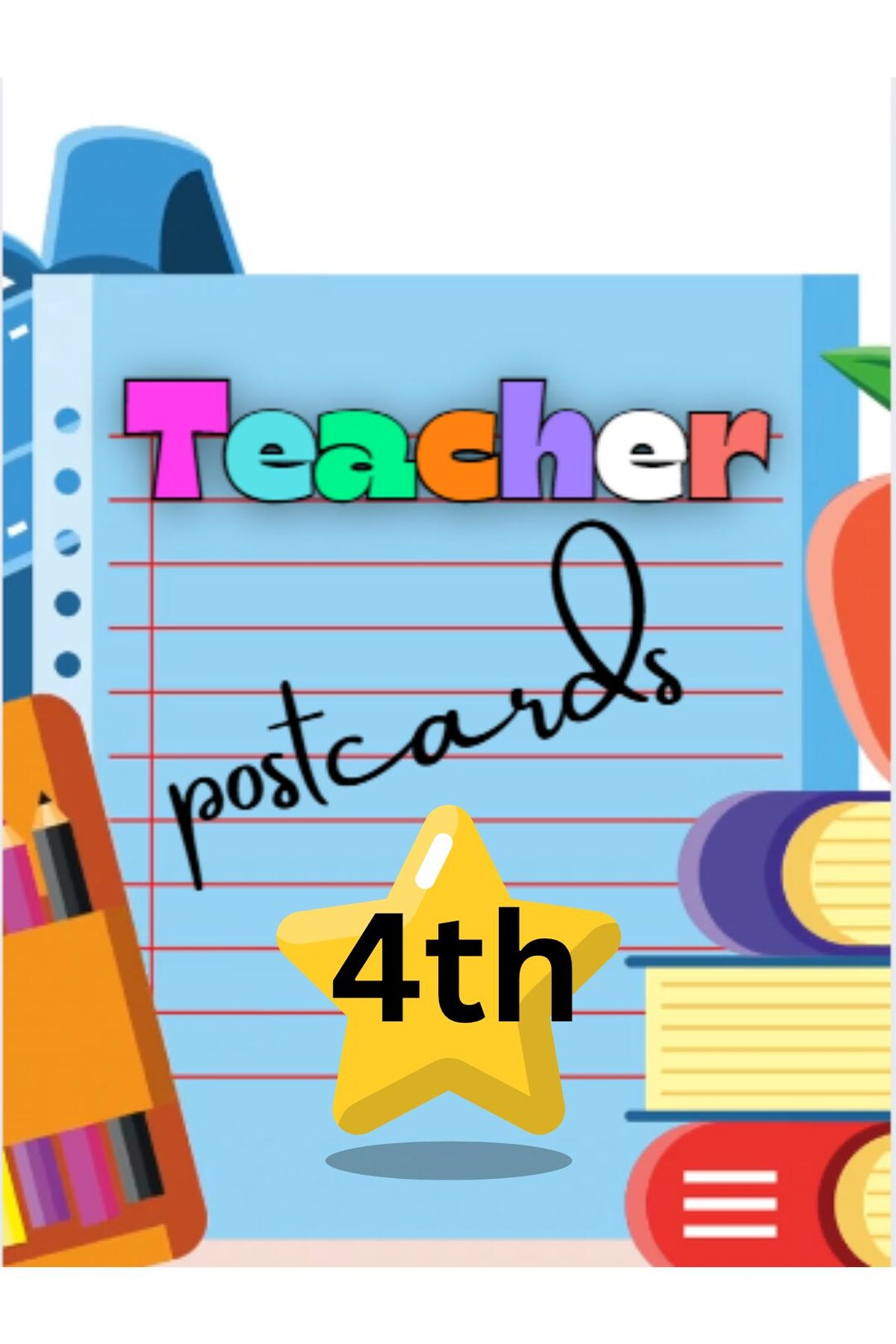 4th Grade Welcome Postcard, Student Postcard, Back to School Card, 4th ...