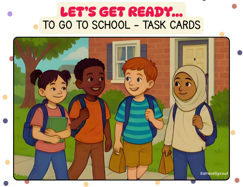 Morning Routine Chart-printable School Schedule, Get Ready for School ...