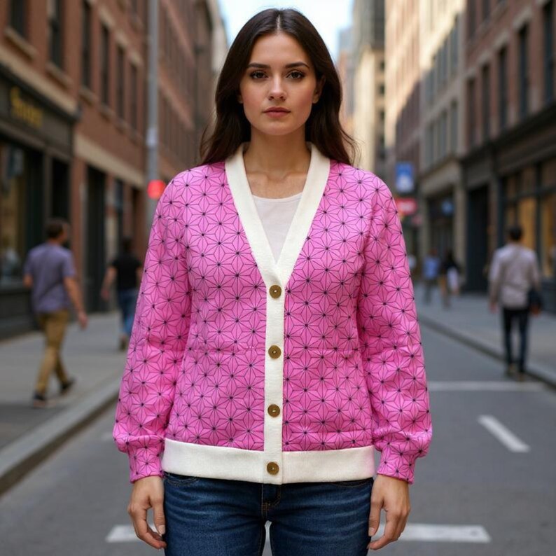 Nezuko Kamado Cardigan - Demon Slayer Fan Anime Cosplay Apparel - Etsy ...