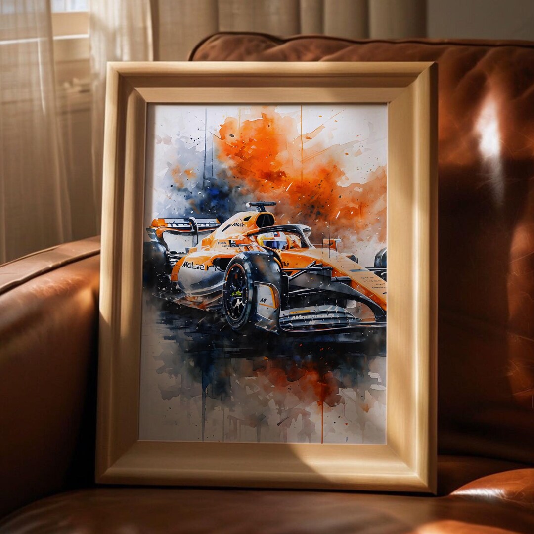 Watercolour Mclaren Racing F1 Inspired Digital Poster - Etsy