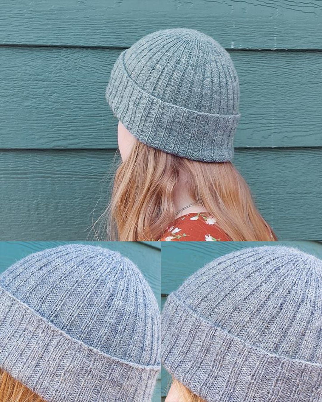 Simple Ribbed Hat Knitting Pattern - Etsy