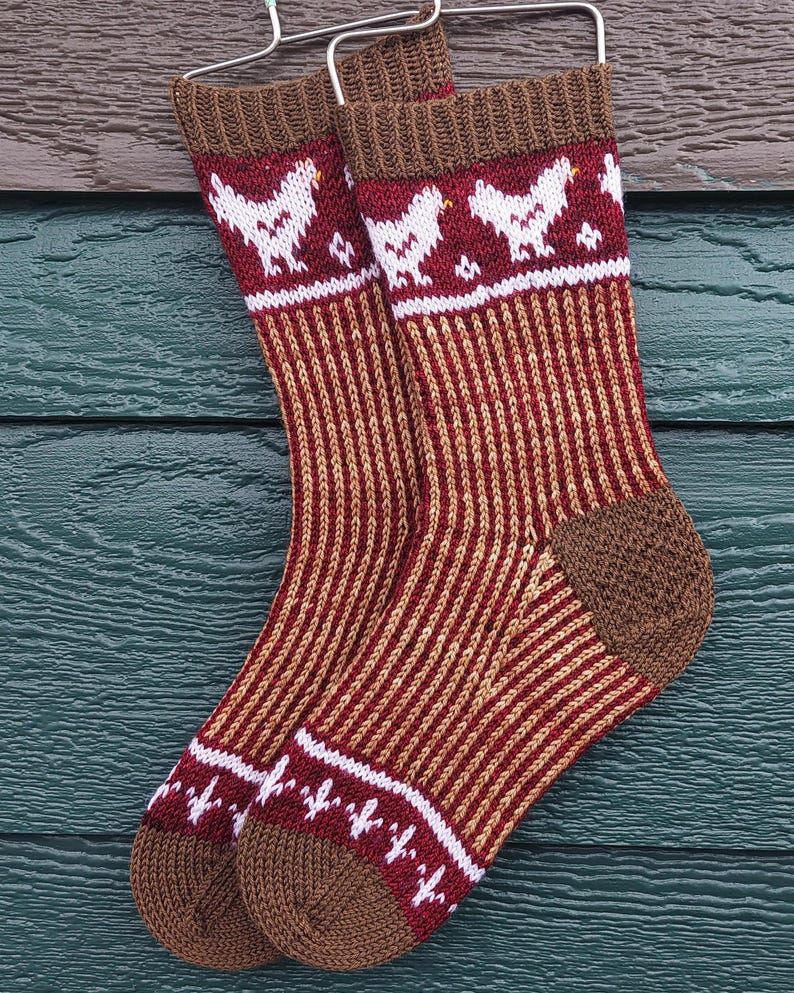 Hen House Sock Knitting Pattern - Etsy